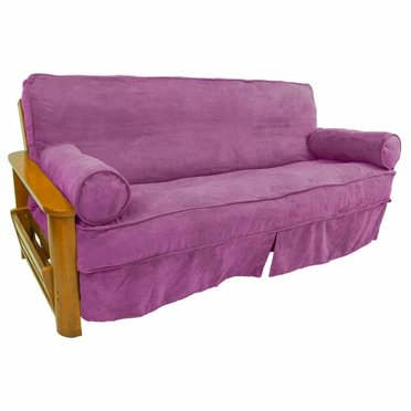 Blazing Needles Solid Microsuede Futon Cover Set with 4 Pillows, Ultra ...
