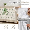Coastal Palm Trees Cabinet Curtain, Tropical Plant Summer Nature Linen ...