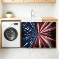 American 4th of July Cabinet Curtains 11"Wx13"L, Red Blue White Flag ...