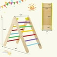 Gymax 2-in-1 Wooden Climbing Triangle Set Triangle Climber w/ Ramp ...