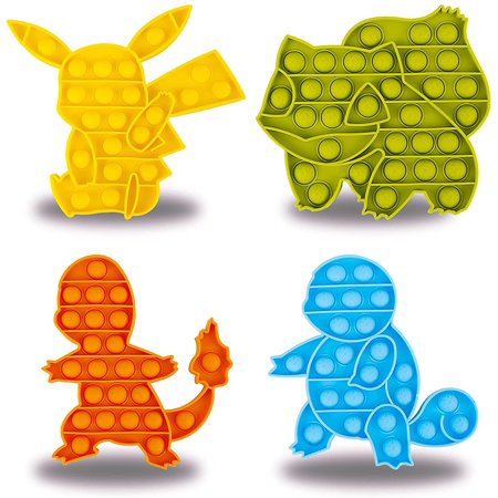 HTAIGUO 4 Packs Pop Poop Fidget Toy, Mouse Popsicle Ice Cream Cake ...
