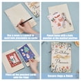 2pcs Wooden 2-Ring Loose Leaf Binder Postcard Phote Album Cover Flower ...