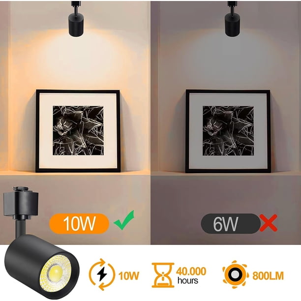 Track Lighting Fixtures VANoopee 8 Pack J Type Track Lighting Heads 10W ...