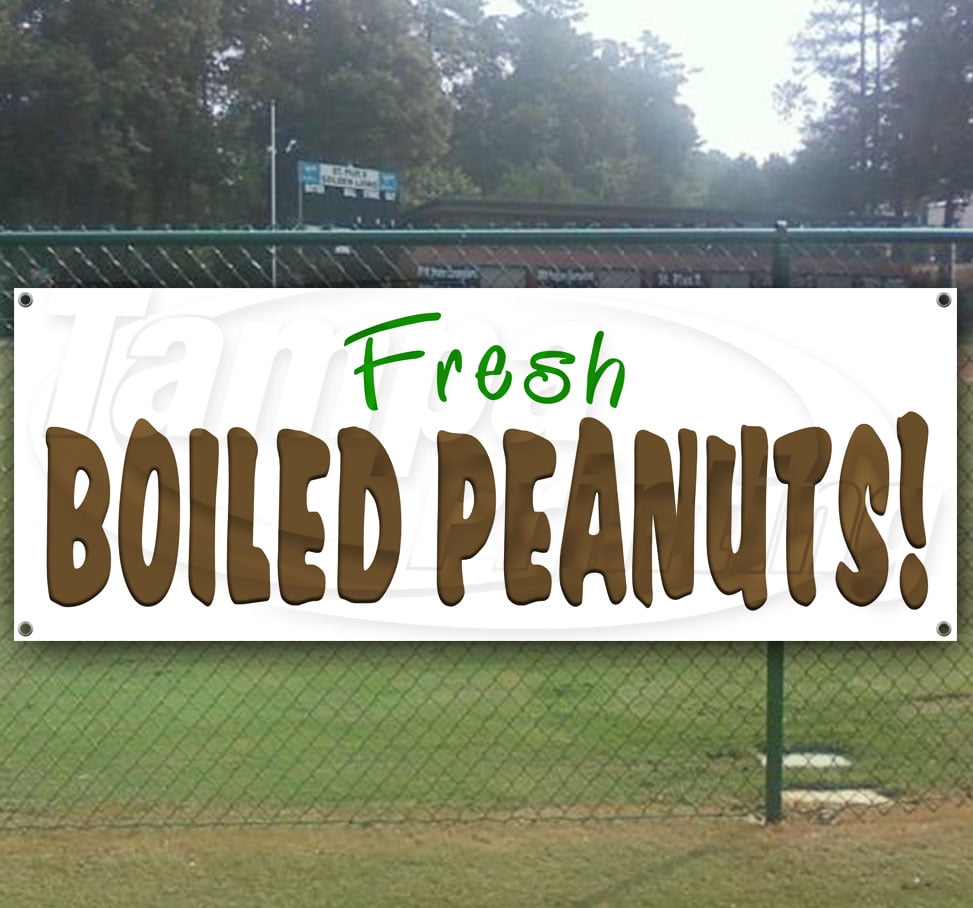 Boiled Peanuts 13 oz Vinyl Banner With Metal Grommets - Walmart.com