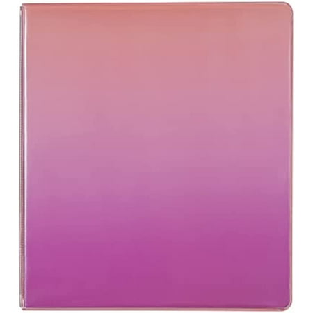Yoobi | 1 Inch Binder with D-Rings, Coral Ombre | 3-Ring Binder, Holds ...