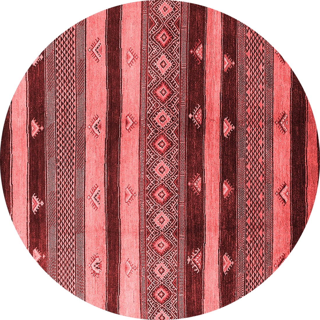 Ahgly Company Indoor Round Solid Red Modern Area Rugs, 8' Round ...