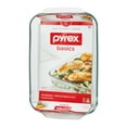 Pyrex Large Rectangular Casserole, 4 Qt Oblong Glass Baking Dish ...