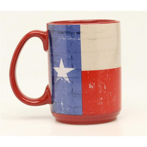 M&F Western Texas Flag Ceramic Coffee Mug 16 Oz Red White Blue ...