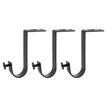 Urbanest Inside Mount Brackets for 5/8" and 3/4" Rods, Brushed Steel ...