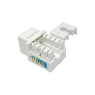 Leviton 5G108-RY5 GigaMax 5E QuickPort Connector, Cat 5E, Yellow ...
