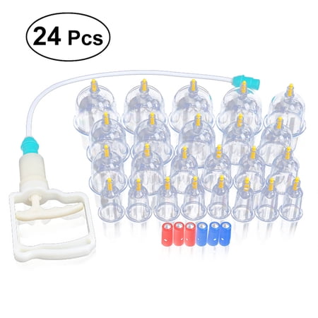 24pcs Chinese Medical Biomagnetic Vacuum Cupping Home Cupping Therapy ...