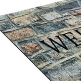 Achim Welcome Rubber Outdoor Doormat, Welcome Stone, 18" x 30 ...