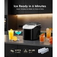 Portable Countertop Ice Maker, 8 Cubes in 6 Mins, 26lbs/Day, Ice Maker ...