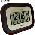 Sharp Atomic Desk Clock, Self-Setting Digital Wall Clock, Woodgrain ... Sharp Atomic Desk Clock, Self-Setting Digital Wall Clock, Woodgrain ...