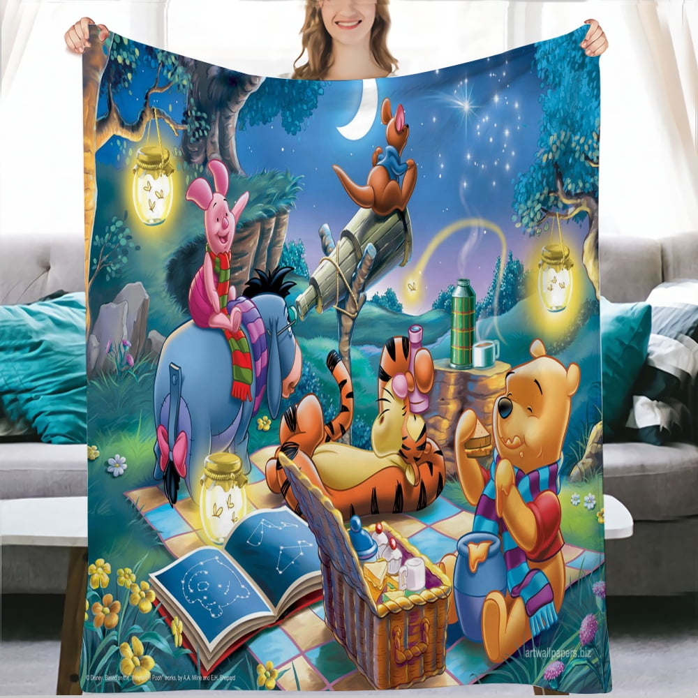 Click here for Winnie The Pooh Characters Flannel Throw Blanket W... prices