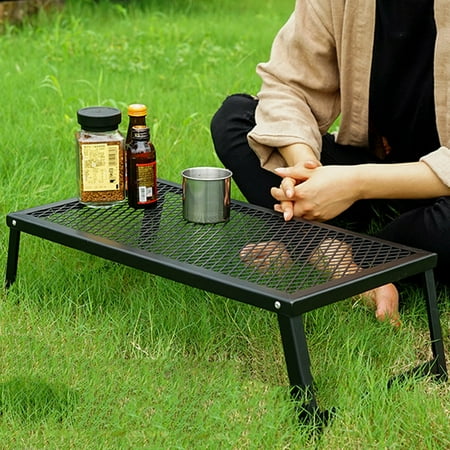 Coofit Metal Camping Table Portable Heat Resistant Mesh Folding Table ...