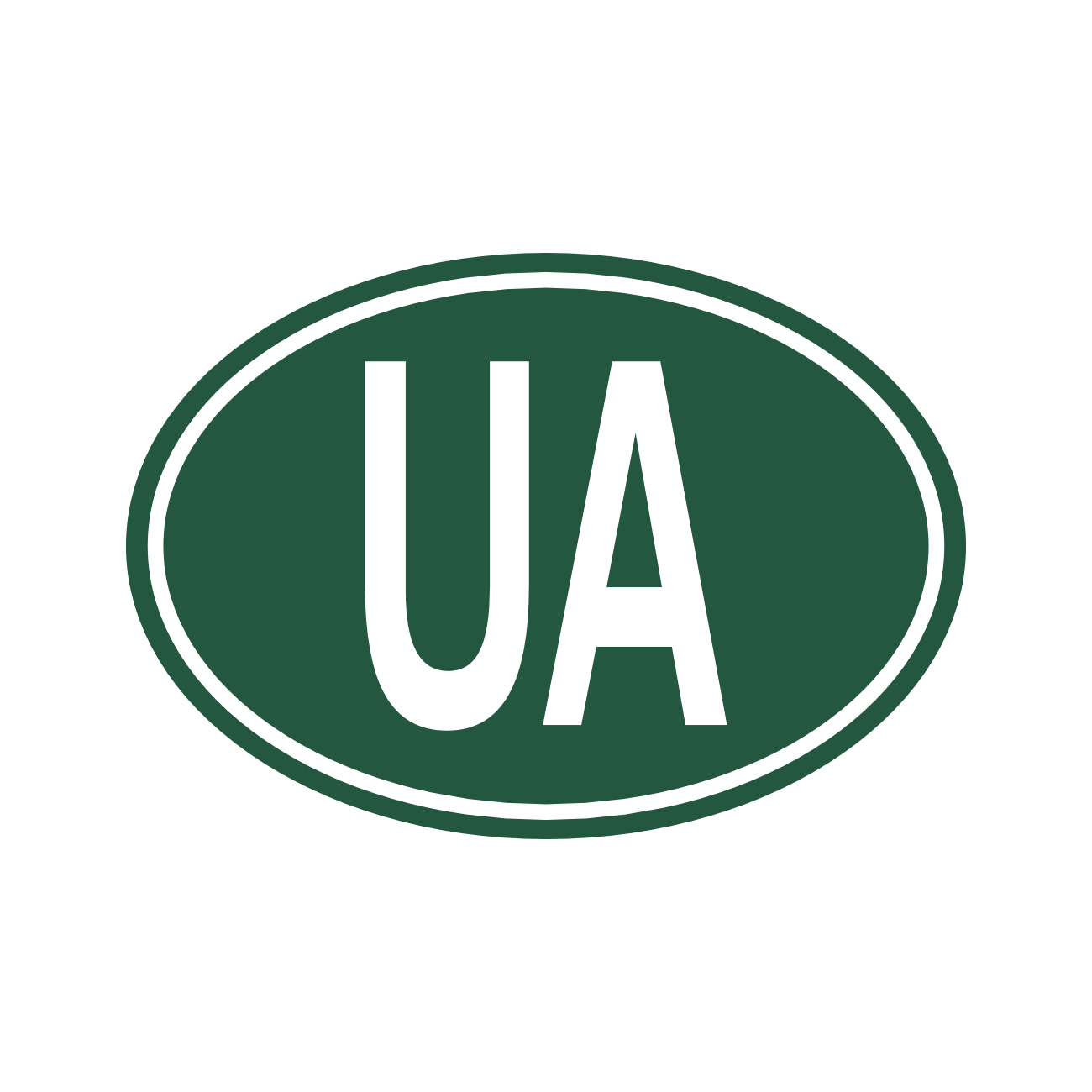 Ukraine Oval Sticker Decal Die Cut - Self Adhesive Vinyl - Weatherproof ...