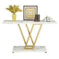 "Ktaxon 42"" Gold Foyer Narrow Contemporary Console Table, Modern ...