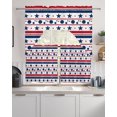 4 of July Kitchen Curtains Sets for Windows 3 Piece, Patriotic American ...