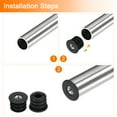 6Pcs Inserts for Round Tubes with M8 Thread, for 25mm/0.98" OD Round ...