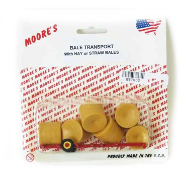 1/64 Plastic Red Frame Round Bale Transport and 6 Hay Bales - Walmart.com