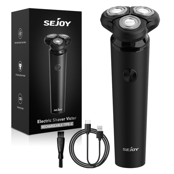 Sejoy Men's Electric Shaver, 3D Electric Razor Cordless Rechargeable ...