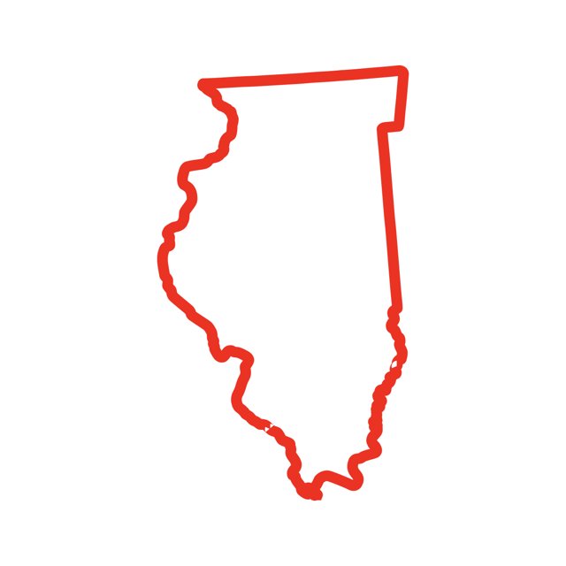 Illinois Outline Sticker Decal Die Cut - Self Adhesive Vinyl ...