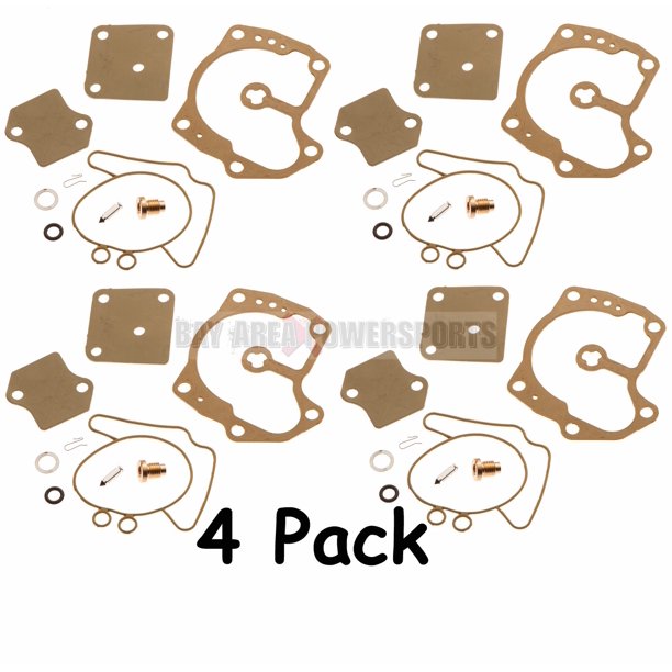 Johnson Evinrude 4 Pack Carburetor Carb Rebuild Kit V4 Looper 120 125 ...