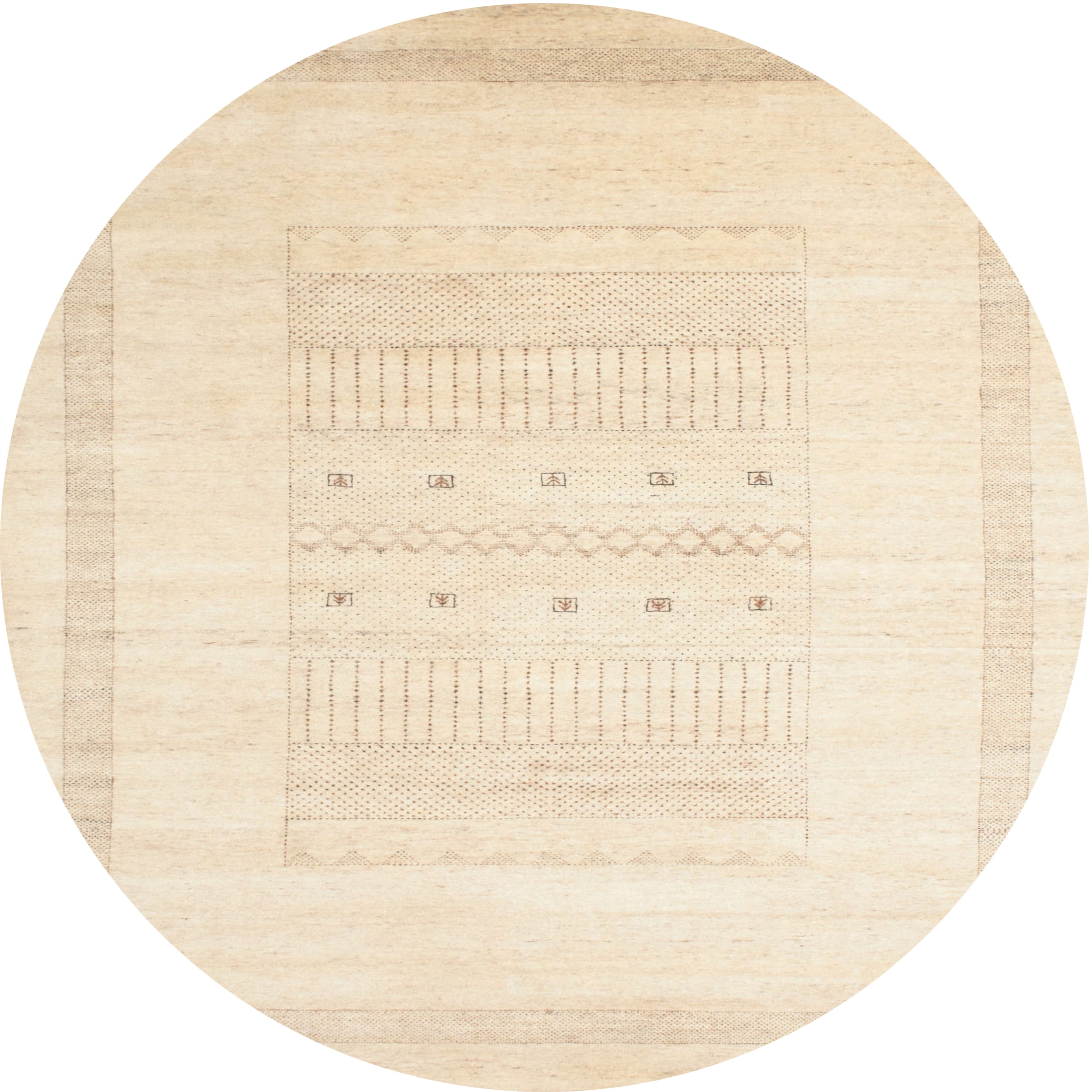 Ahgly Company Indoor Round Contemporary Golden Blonde Gold Solid Area ...