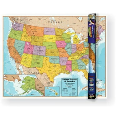 Teacher Created Resources Colorful United States of America Map Chart ...