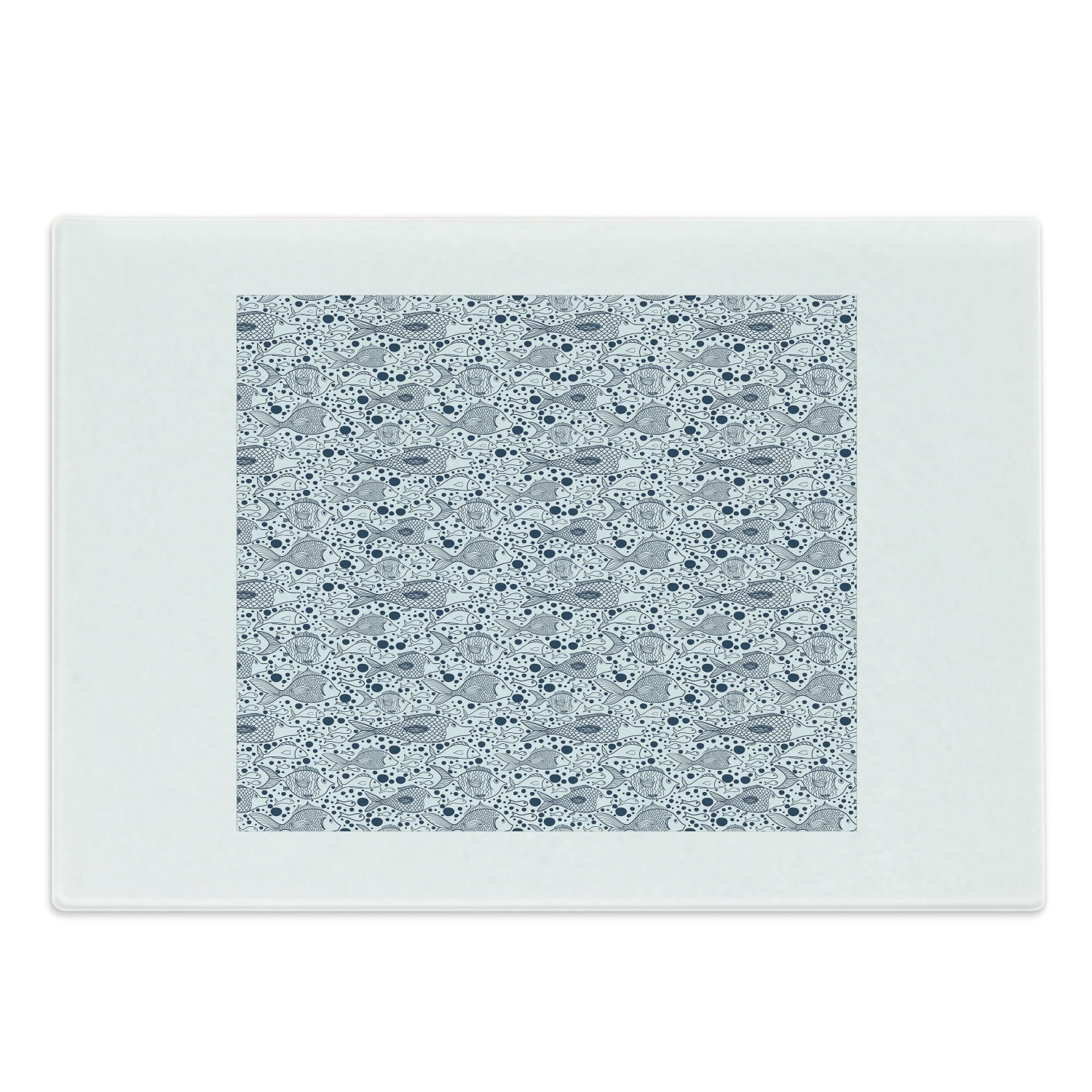 Blue Cutting Board, Fish with Bubbles Underwater Wild Sea Life Funky ...