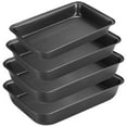 Coofit, 4PCS Carbon Steel Baking Pans, Rectangle Oven Tray Set, Deep ...