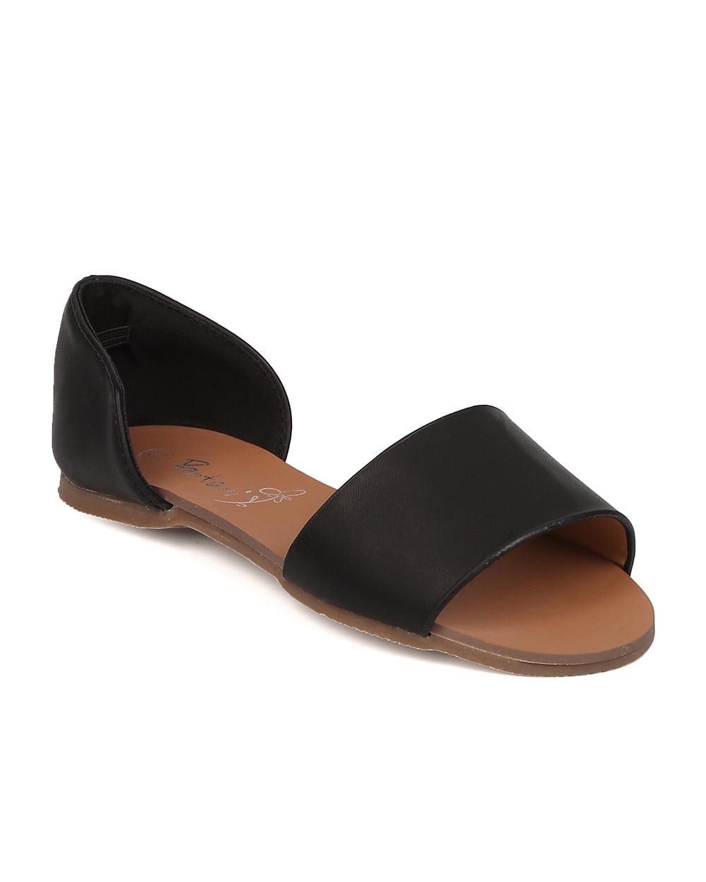 New Girl Betani Sonya-1G Leatherette Open Toe d'Orsay Flat (Little Kids ...
