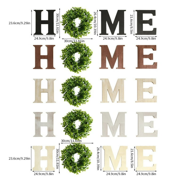 Wood Letters Home With Wreath Wall Decor Diy Living 52 Best Gallery