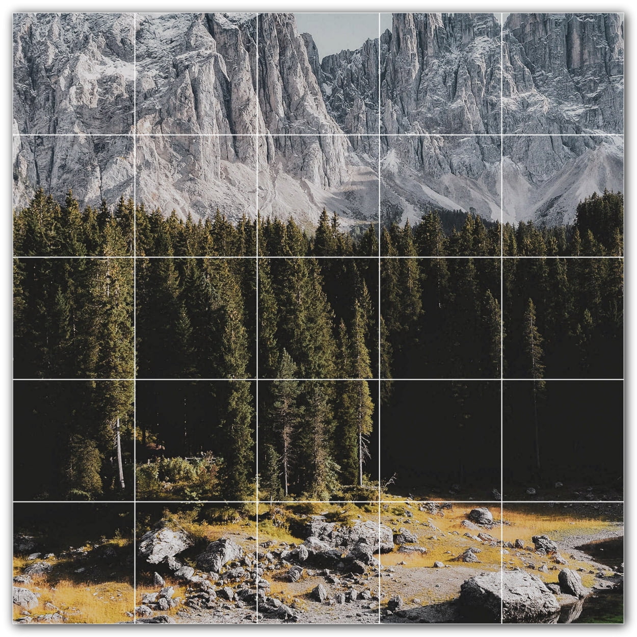 Picture-Tiles.com: Mountains Ceramic Tile Wall Mural WAL500863-55XL. 60 ...