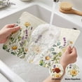 Country Daisy Leather Placemats Set of 4, 12x18 Inch, Wildflowers ...