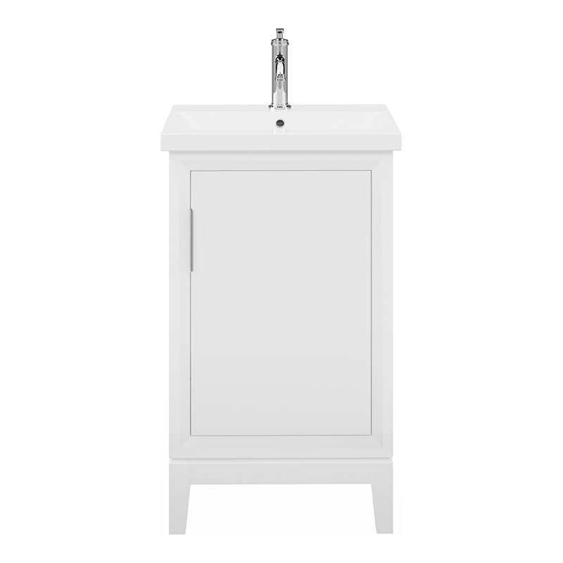 Water Creation Elsa 20" Wood Single Bathroom Vanity in Pure White ...