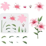 1Pc Layered Lily Flower Stencils Lily Stencils Resuable Lily Flower ...