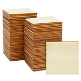 60 Pieces 2x2 Wood Squares for DIY Crafts, Unfinished Wooden Cutout ...
