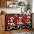 Cheg Red Cabinet Curtain 32"Wx55"L,Dustproof Pantry Door Curtain W ...