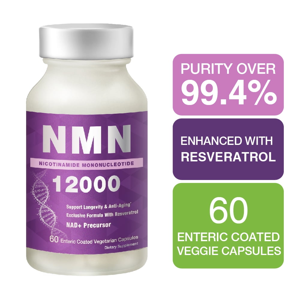 Buy Lovita NMN 12000, NMN Supplement with Resveratrol, 99% High Purity Nicotinamide ...