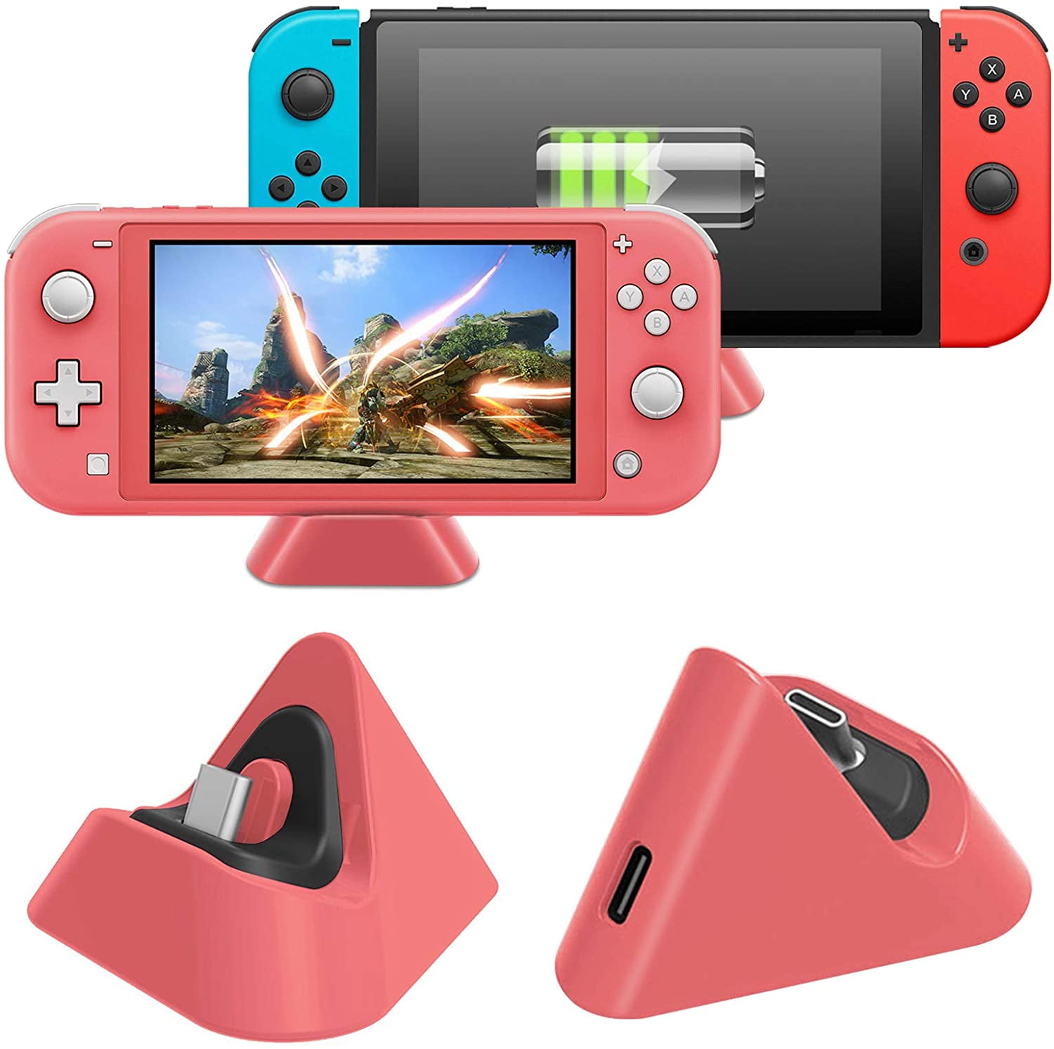 Portable Triangle Charging Dock for Switch/Lite Game Console Portable ...