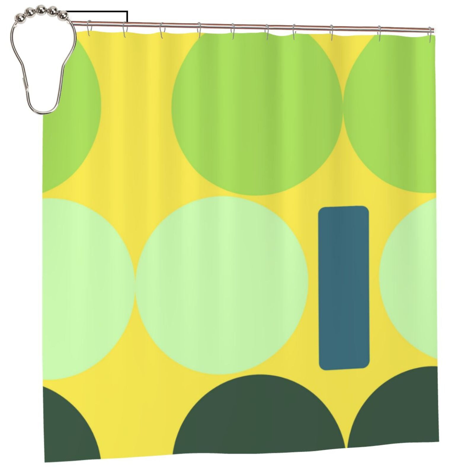 Polyester Fiber Shower Curtain, Round Geometric Design Shower Curtain ...