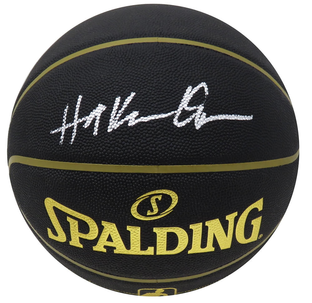 Hakeem Olajuwon Signed Spalding Elevation Black NBA Basketball ...
