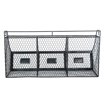 K-Cliffs 3 Compartment Wall Mount Metal Storage Basket Large Kitchen ...