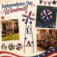 3PC American Windmill Garden Stake, 4th of July Red White Blue Yard ...