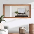 MAYEERTY 71x31x2 Inch Brown Wood Vertical Stripe Right Angle ...