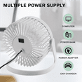 Desk Table Fans, 5 Inch Mini USB Fan, Personal Portable Desktop Cooling ...