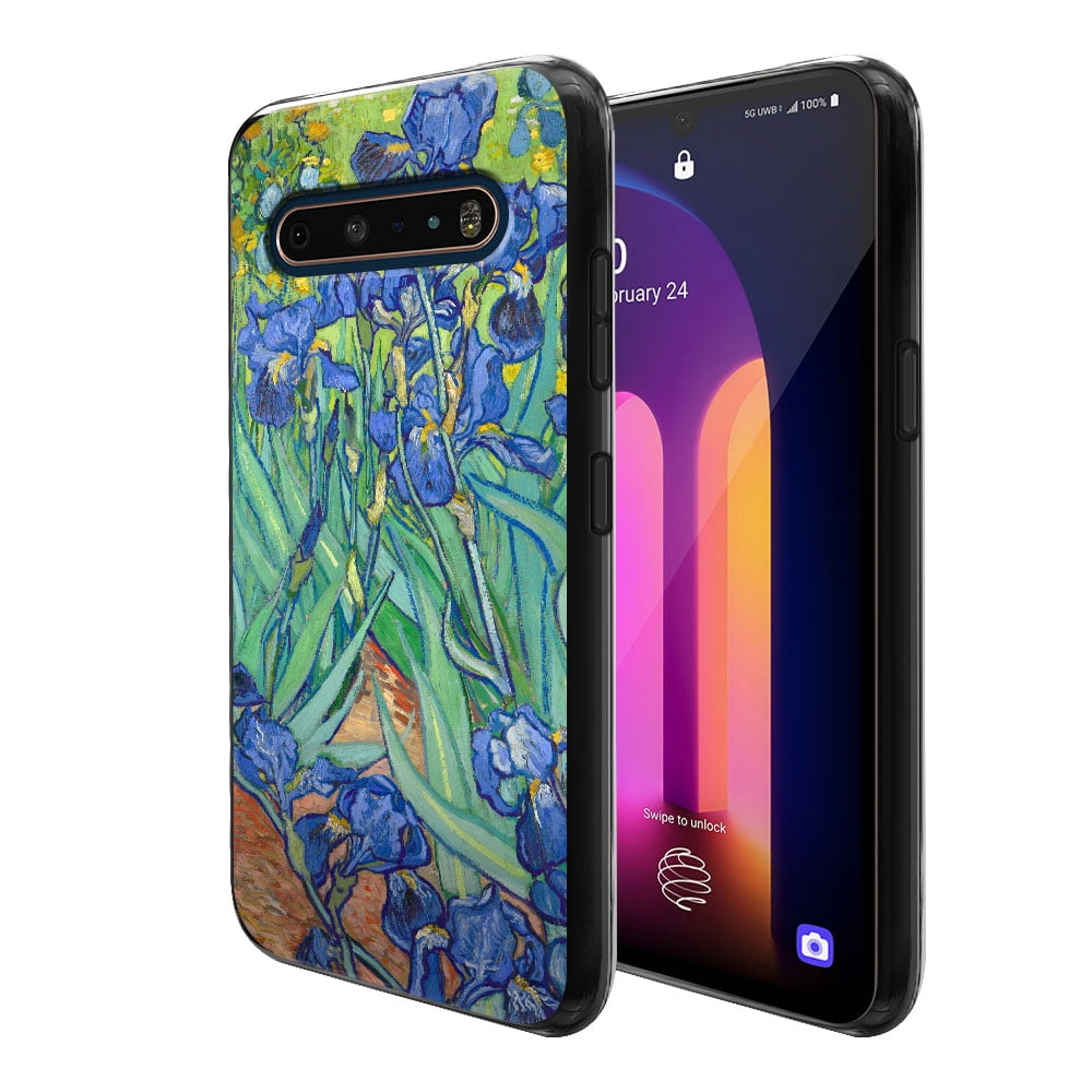 FINCIBO Soft TPU Black Case Slim Cover for LG V60 ThinQ 6.8", Irises ...