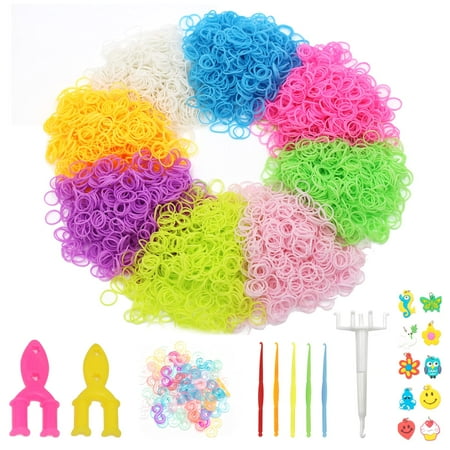 5200+ Rubber Bands Refill Loom Set: 8 Colors Glow in The Dark 5000 Loom ...